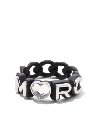 Marc Jacobs The Charmed Marc Chain Ring | Black | FARFETCH