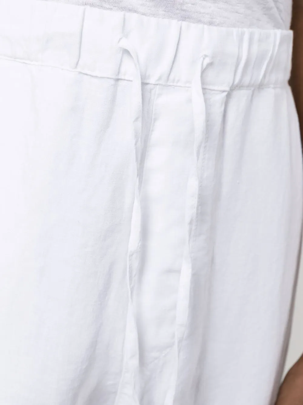120% Lino Drawstring Linen Trousers In Weiss | ModeSens