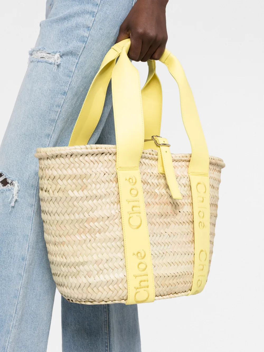 Chloé Sense Small Raffia Tote Bag In Neutrals | ModeSens