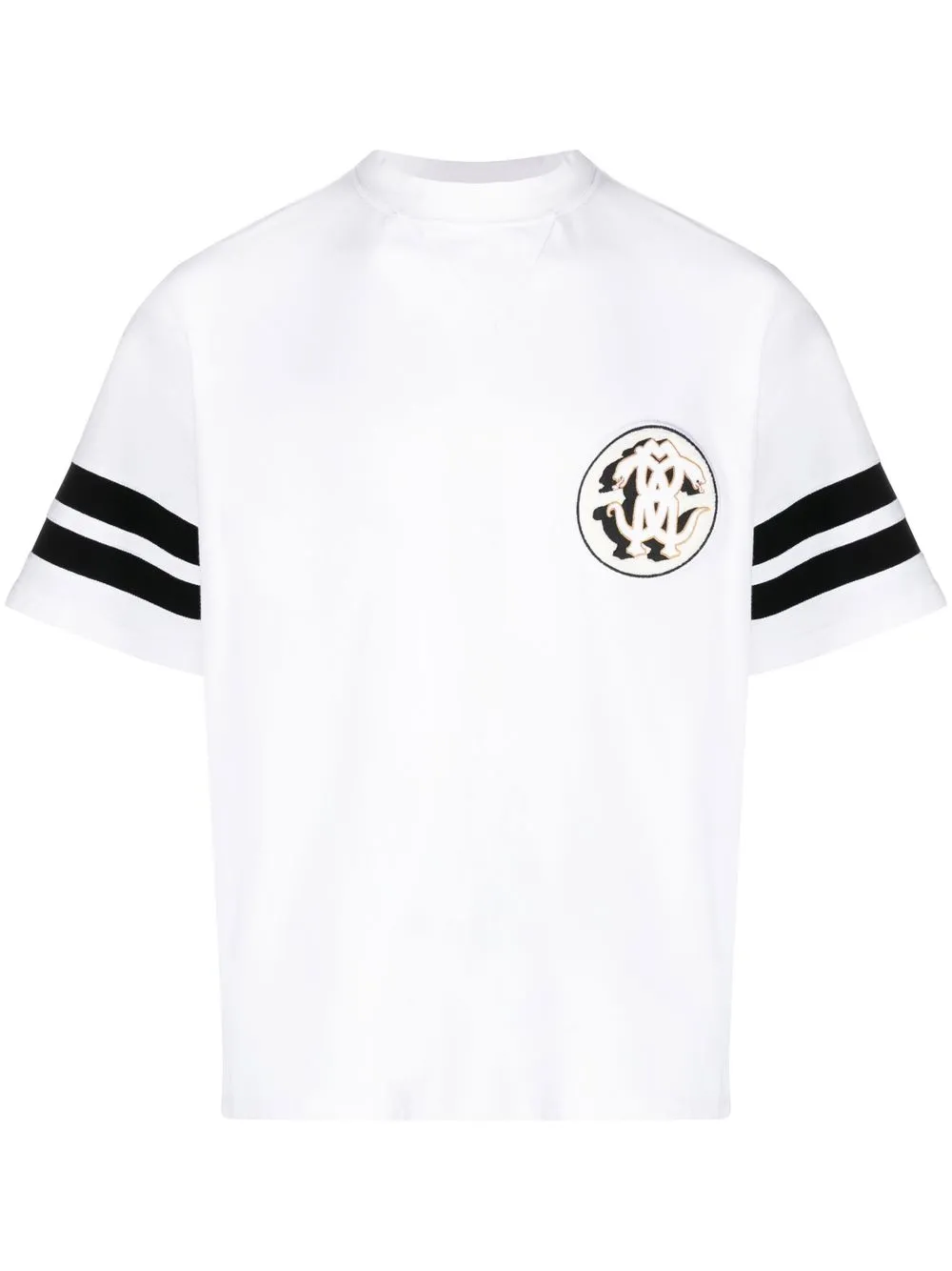 Roberto Cavalli Mirror Snake patch Piqu T shirt Farfetch