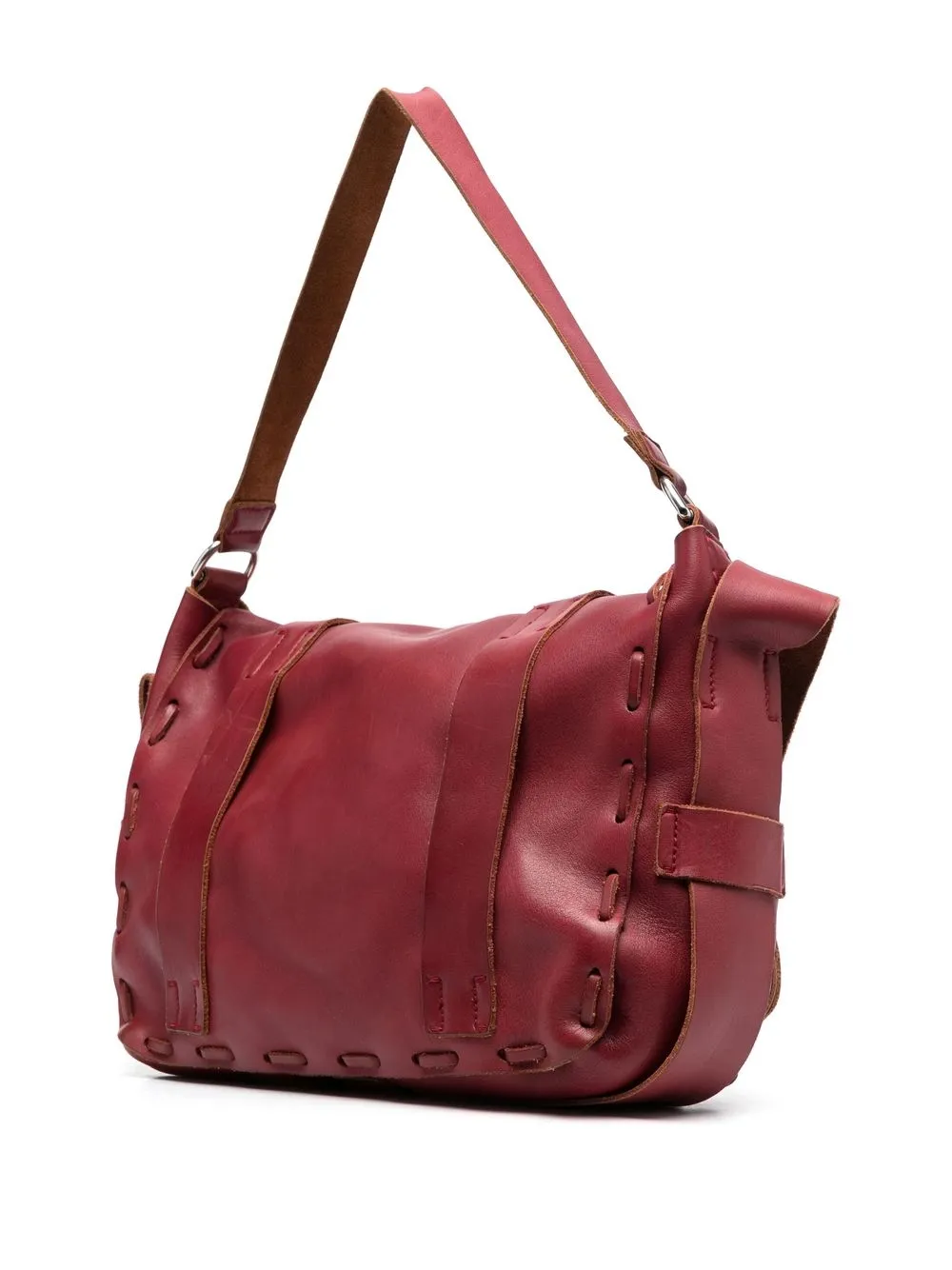 Gucci Pre-Owned Double G Flap Messenger Bag | Red | FARFETCH UK