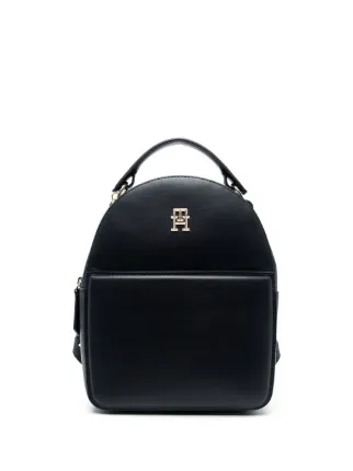 Tommy Hilfiger logo-plaque faux-leather Backpack - Farfetch