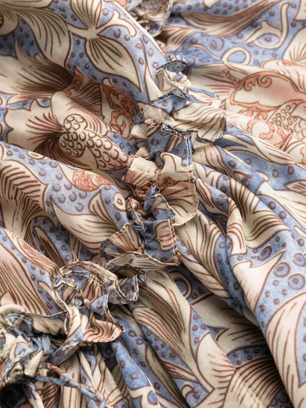 Zimmermann Chintz Draw Frill Mini Dress In Multi-colour | ModeSens