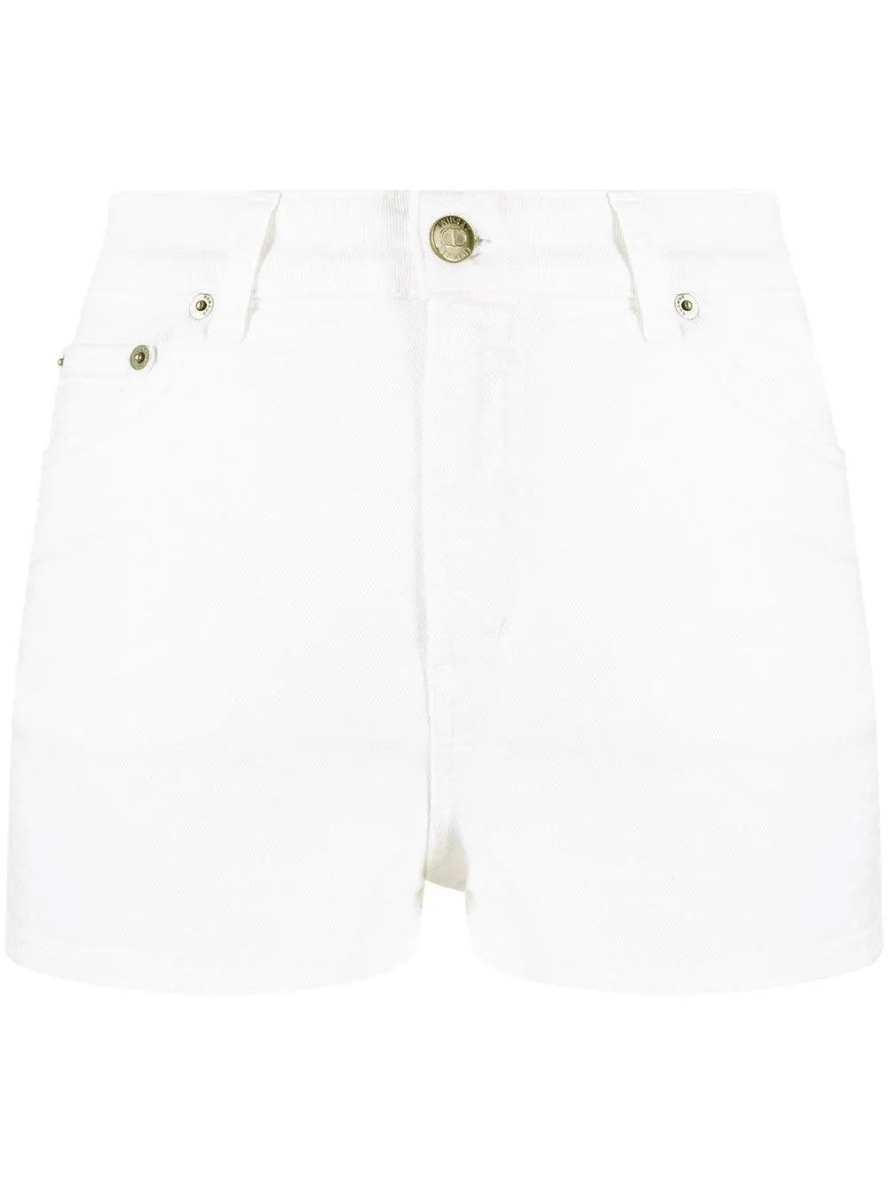 TWINSET Embroidered logo Denim Shorts Farfetch TWINSET Embroidered logo Denim Shorts Farfetch