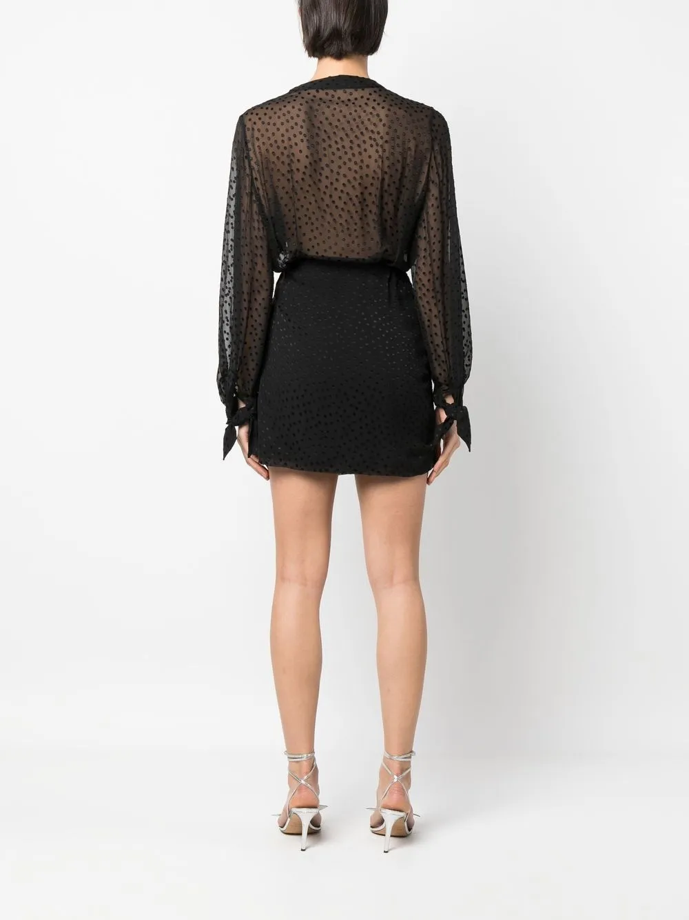 IRO v-neck semi-sheer Wrap Dress - Farfetch