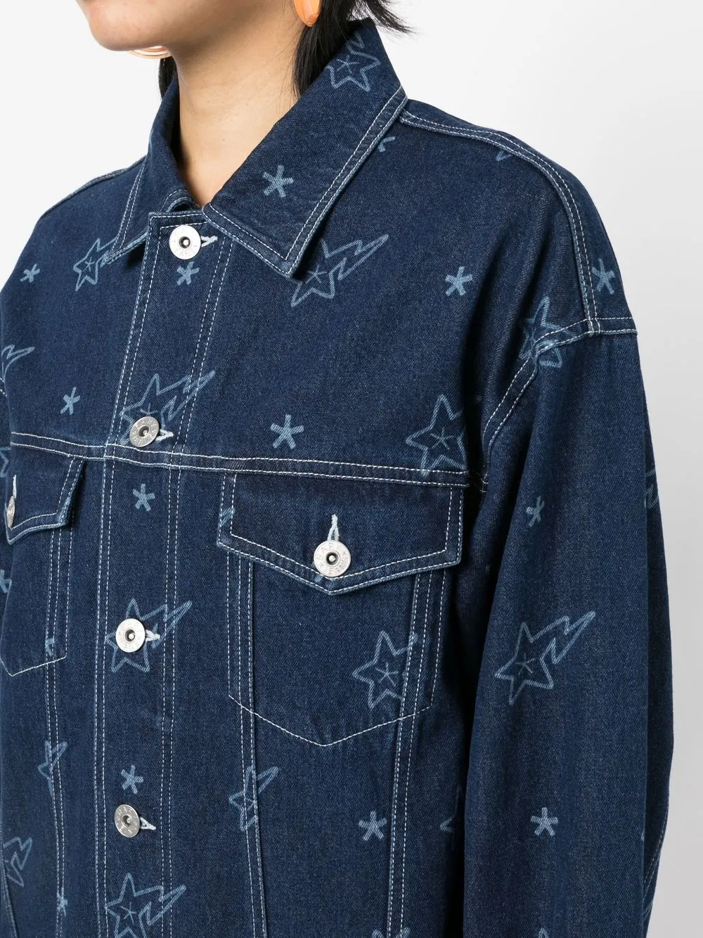 BAPY BY *A BATHING APE® star-print Denim Jacket - Farfetch