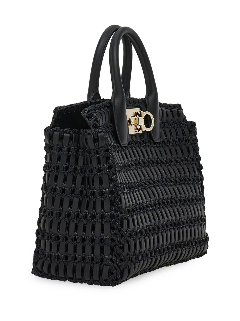 Ferragamo Studio Box Tote Bag In Black | ModeSens