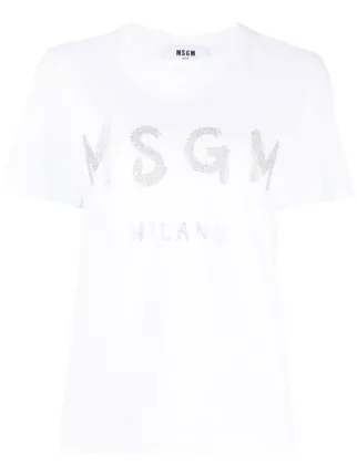 MSGM logo-print short-sleeve T-shirt - Farfetch