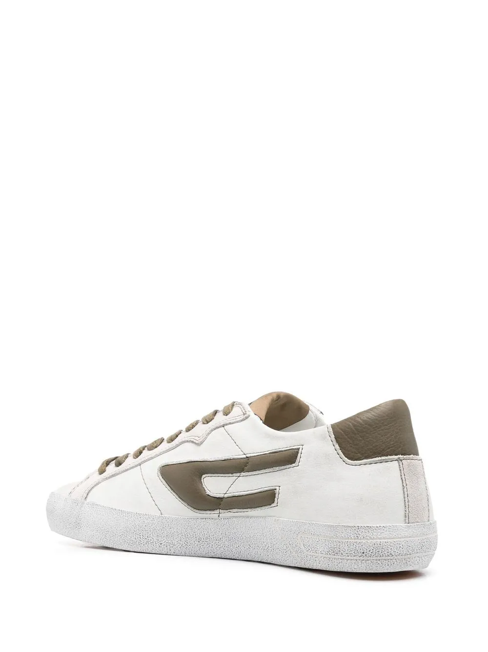 Diesel Logo-patch Leather Sneakers In H9472 | ModeSens