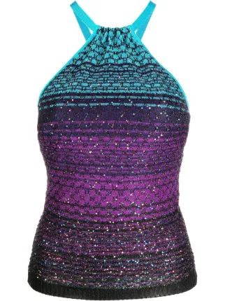 Missoni sequin-embellished Halterneck Top - Farfetch