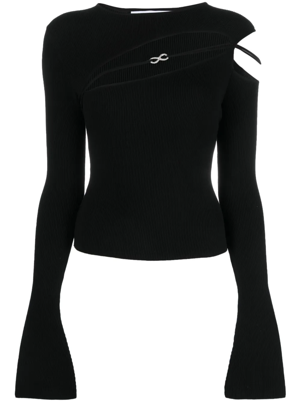 MACH & MACH Georgia ribbed-knit Top - Farfetch