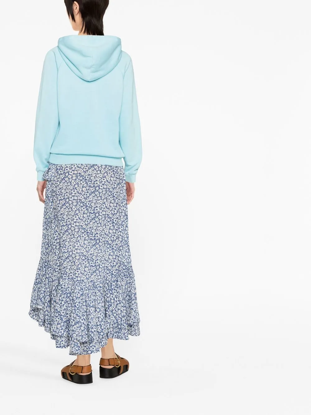 Polo Ralph Lauren floral-print Asymmetric Skirt | Blue | FARFETCH UK