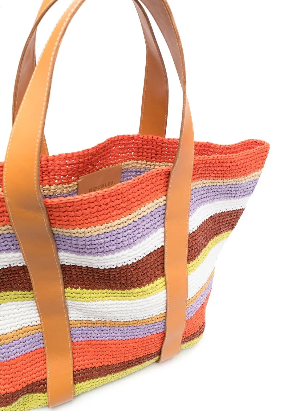 La DoubleJ Striped Raffia Tote Bag - Farfetch