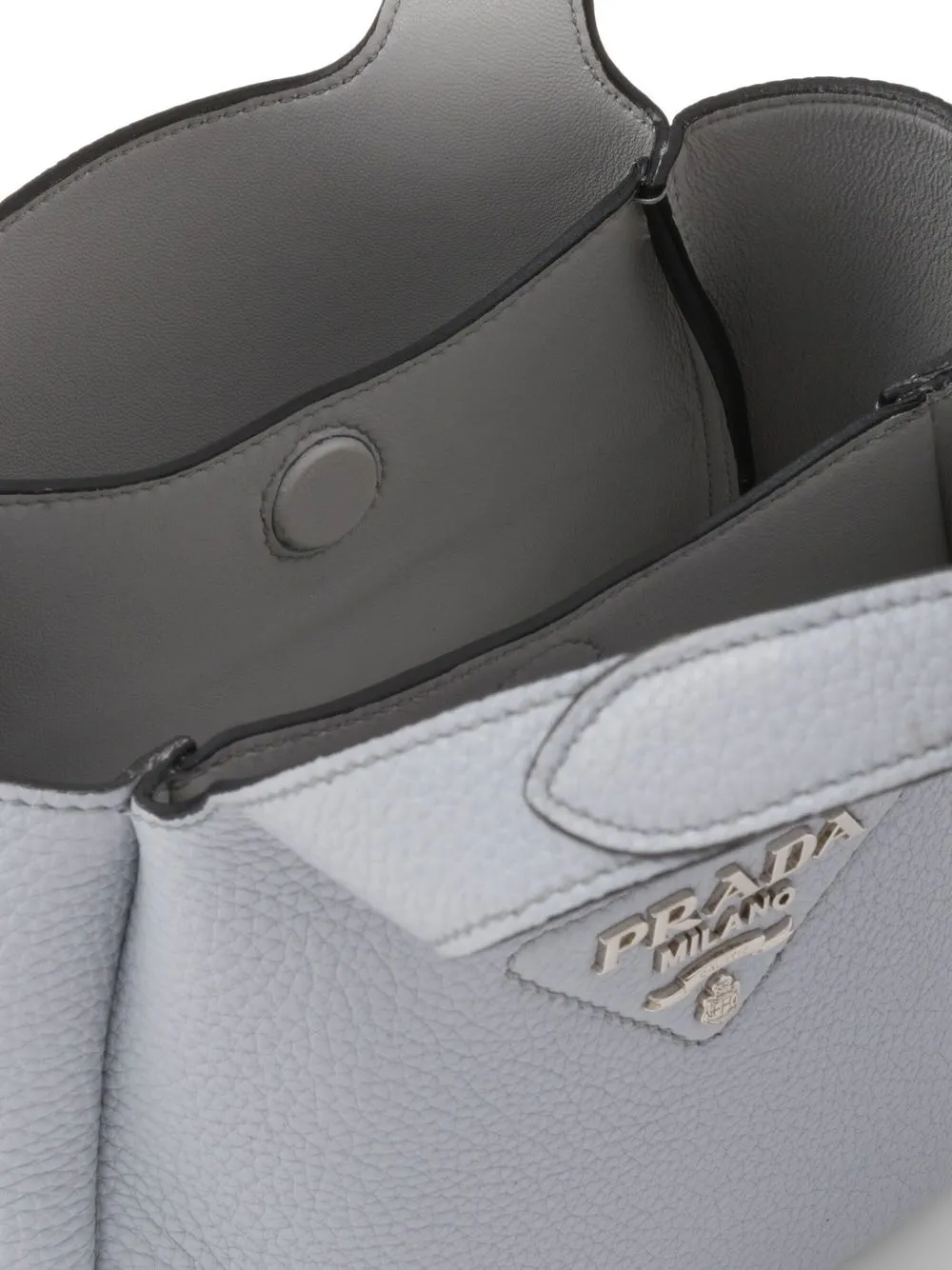 Prada Small Logo Plaque Tote Bag - Farfetch