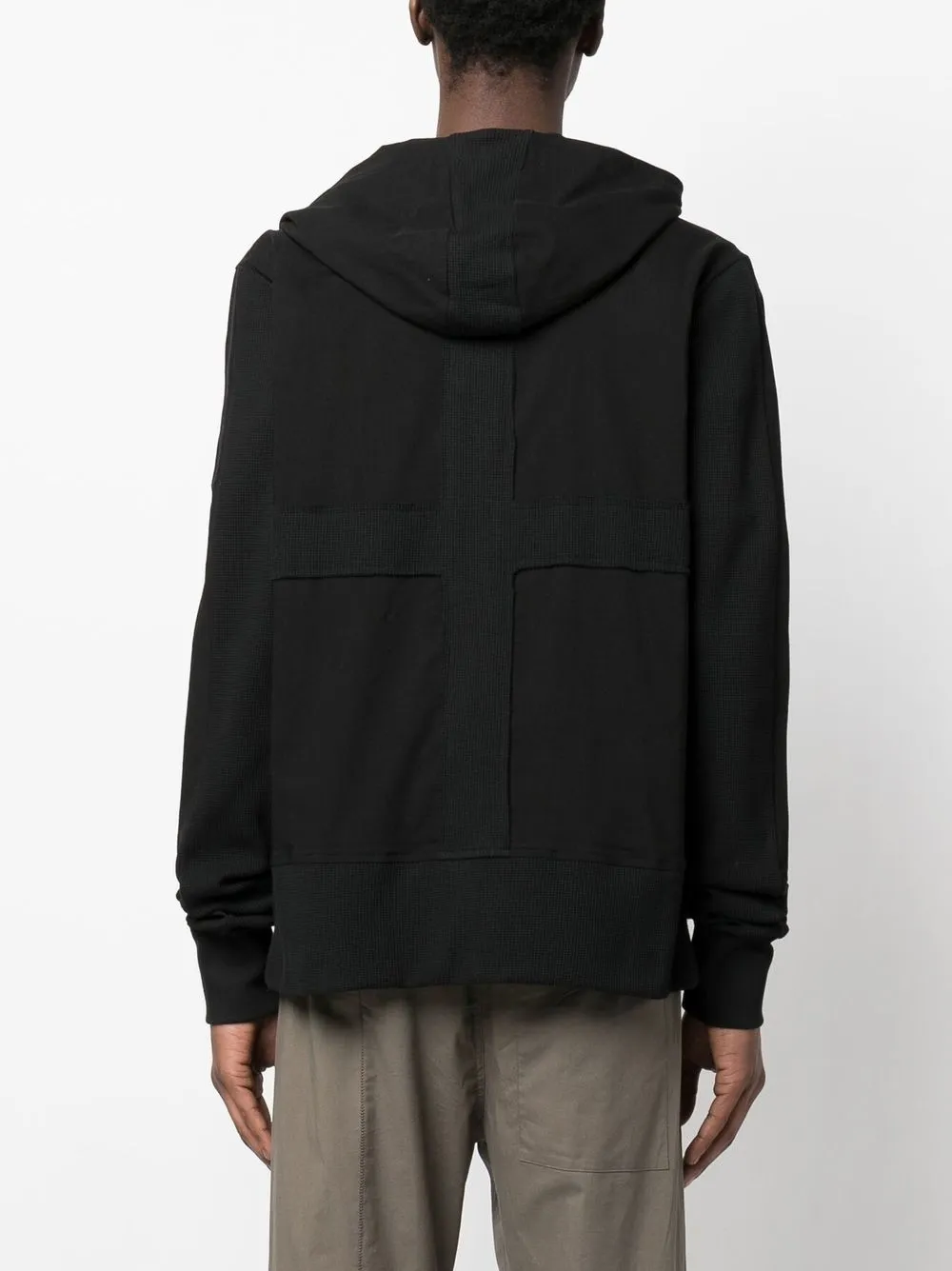 Thom Krom Cross Zip-up Hoodie In Black | ModeSens