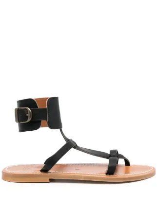 K. Jacques open-toe Leather Sandals | Black | FARFETCH