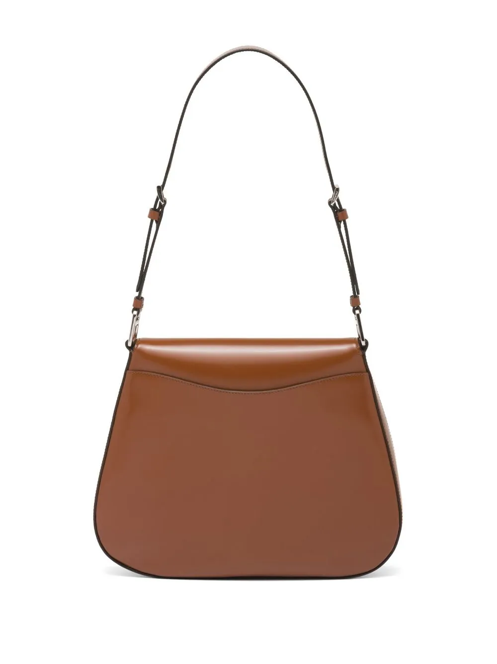 Prada Cleo Leather Shoulder Bag | Brown | FARFETCH