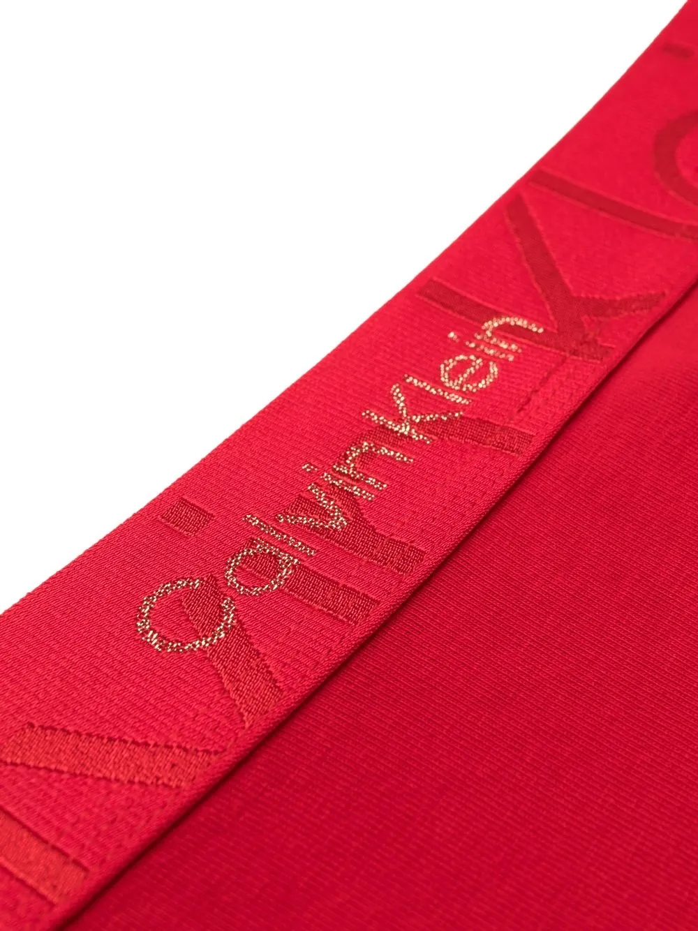Calvin Klein Glitter-logo Thong In Red | ModeSens