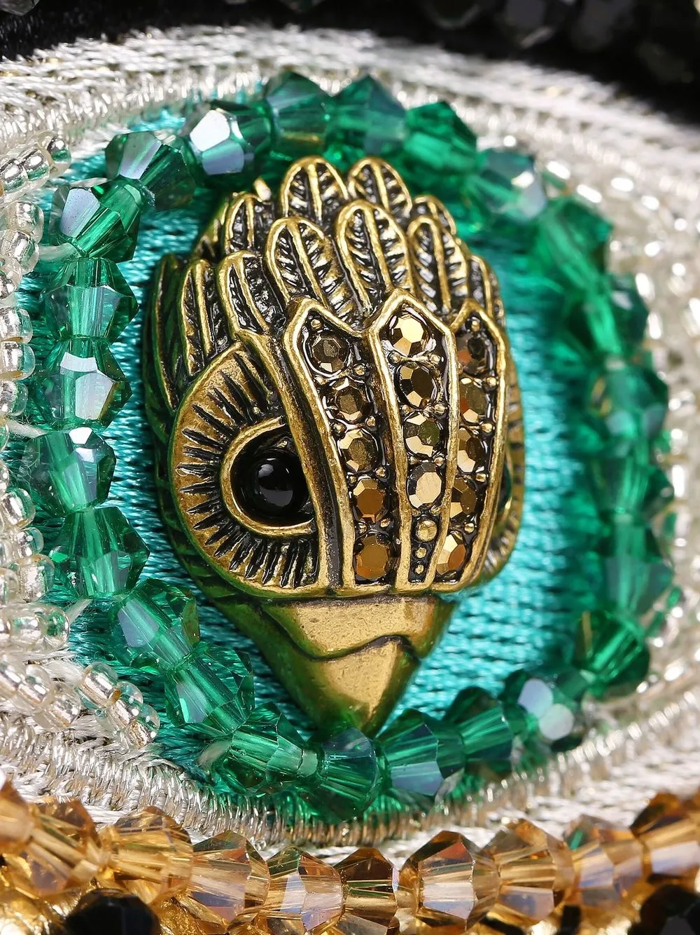 Kurt Geiger Mini Leather Kensington Eye Crossbody Bag In Gold | ModeSens