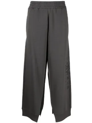 MM6 Maison Margiela split-hem Track Pants | Grey | FARFETCH TR