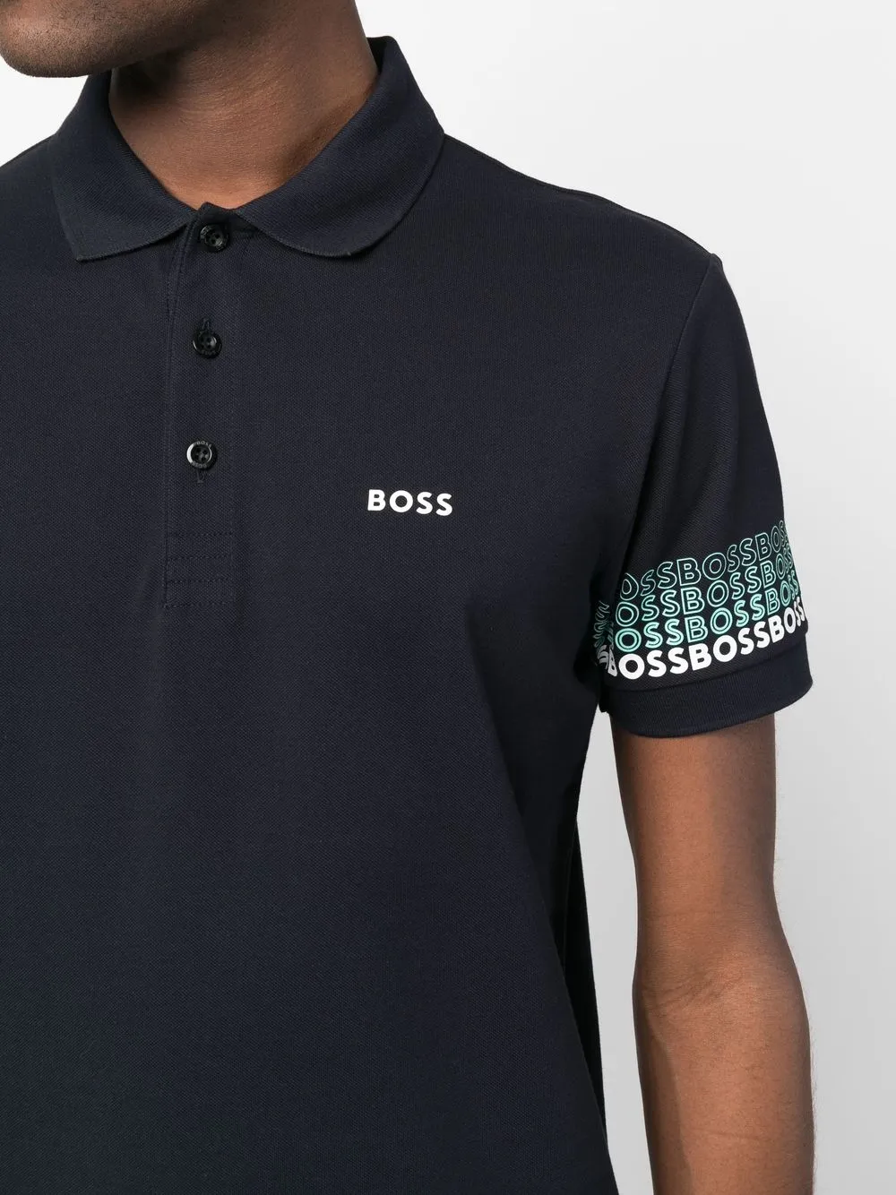 BOSS logo-print Polo Shirt - Farfetch