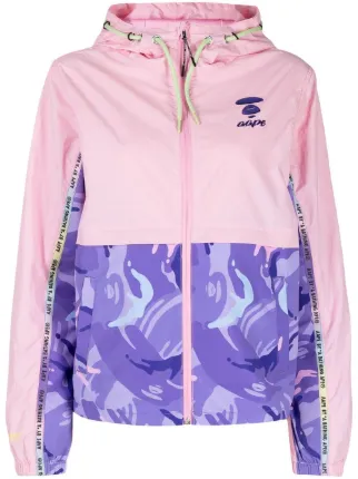 AAPE BY *A BATHING APE® camouflage-pattern Zipped Jacket | Pink ...