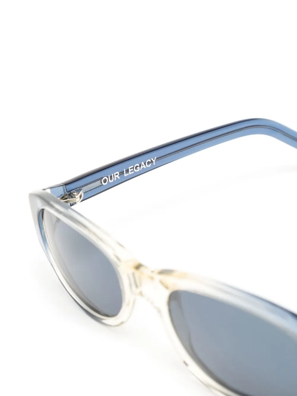 Our Legacy Transparent Oval Sunglasses In Black | ModeSens