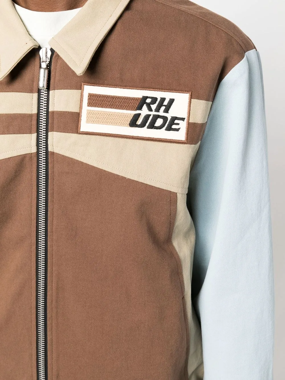 Rhude logo-patch Panelled Jacket - Farfetch