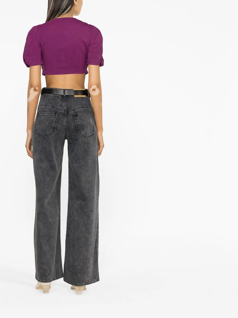 Isabel Marant Distressed-finish Denim Jeans In Grey | ModeSens