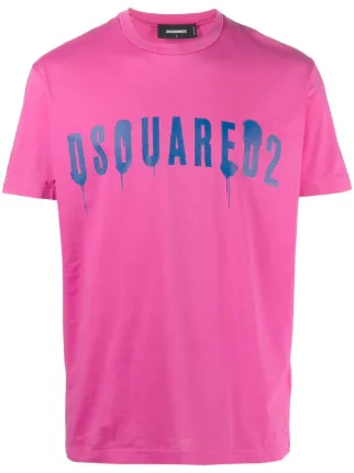 DSQUARED2 ディースクエアード ロゴ Tシャツ | ピンク | FARFETCH JP