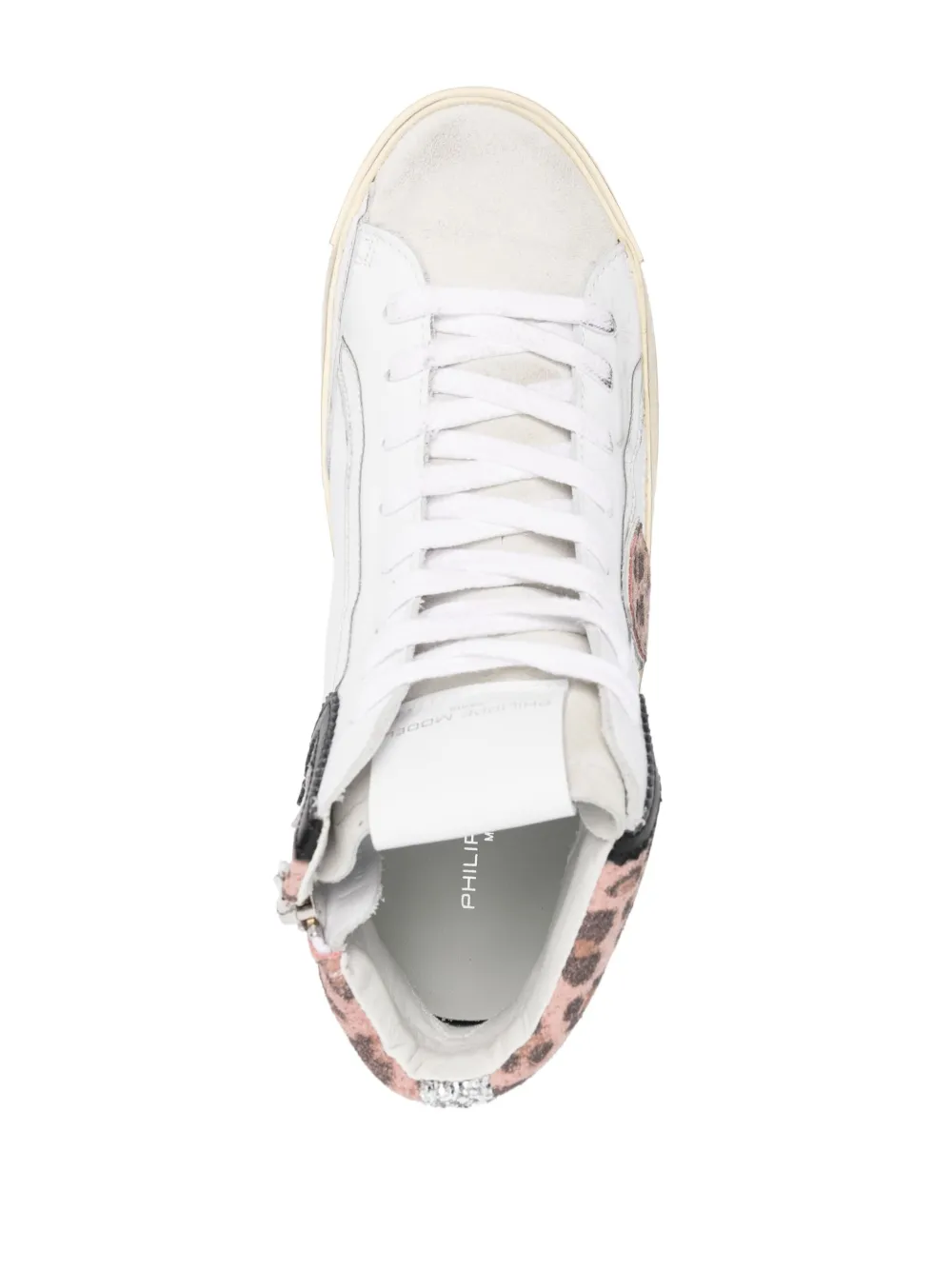 Philippe Model Paris Prsx Animal-print High-top Sneakers In Weiss ...