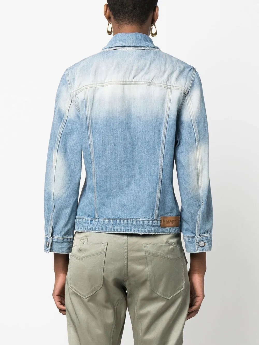 Pre-owned Burberry 2010 Faded Denim Jacket In Blue | ModeSens