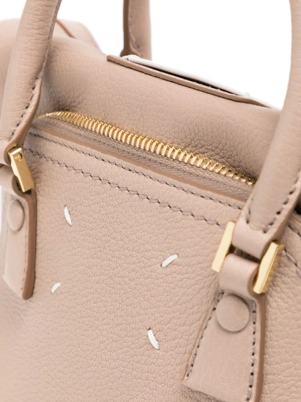 Maison Margiela Numbers-patch Leather Tote Bag In Rosa | ModeSens