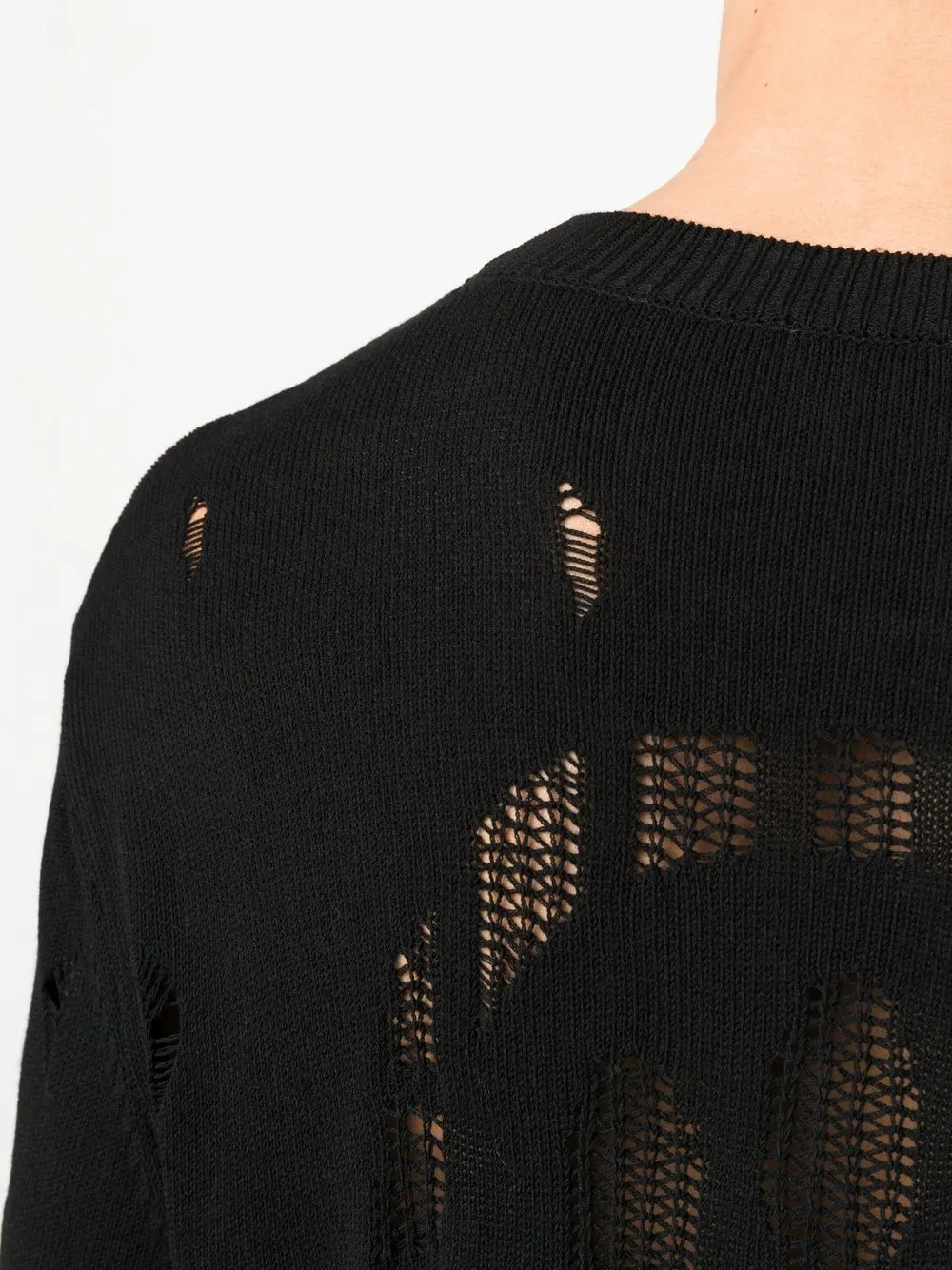 BARROW distressed-effect crew-neck Jumper - Farfetch