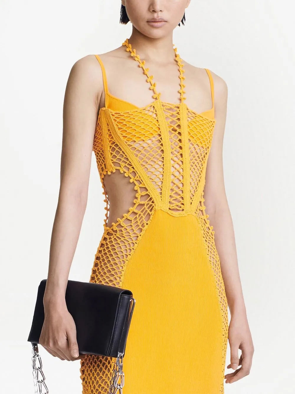 Dion Lee crochet-panelled Midi Dress - Farfetch