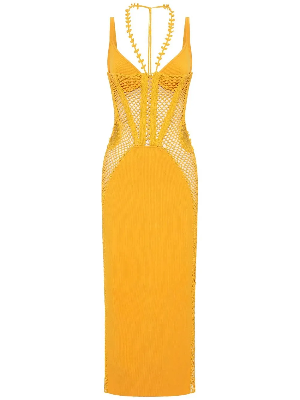 Dion Lee Crochet panelled Midi Dress Farfetch Dion Lee Crochet panelled Midi Dress Farfetch