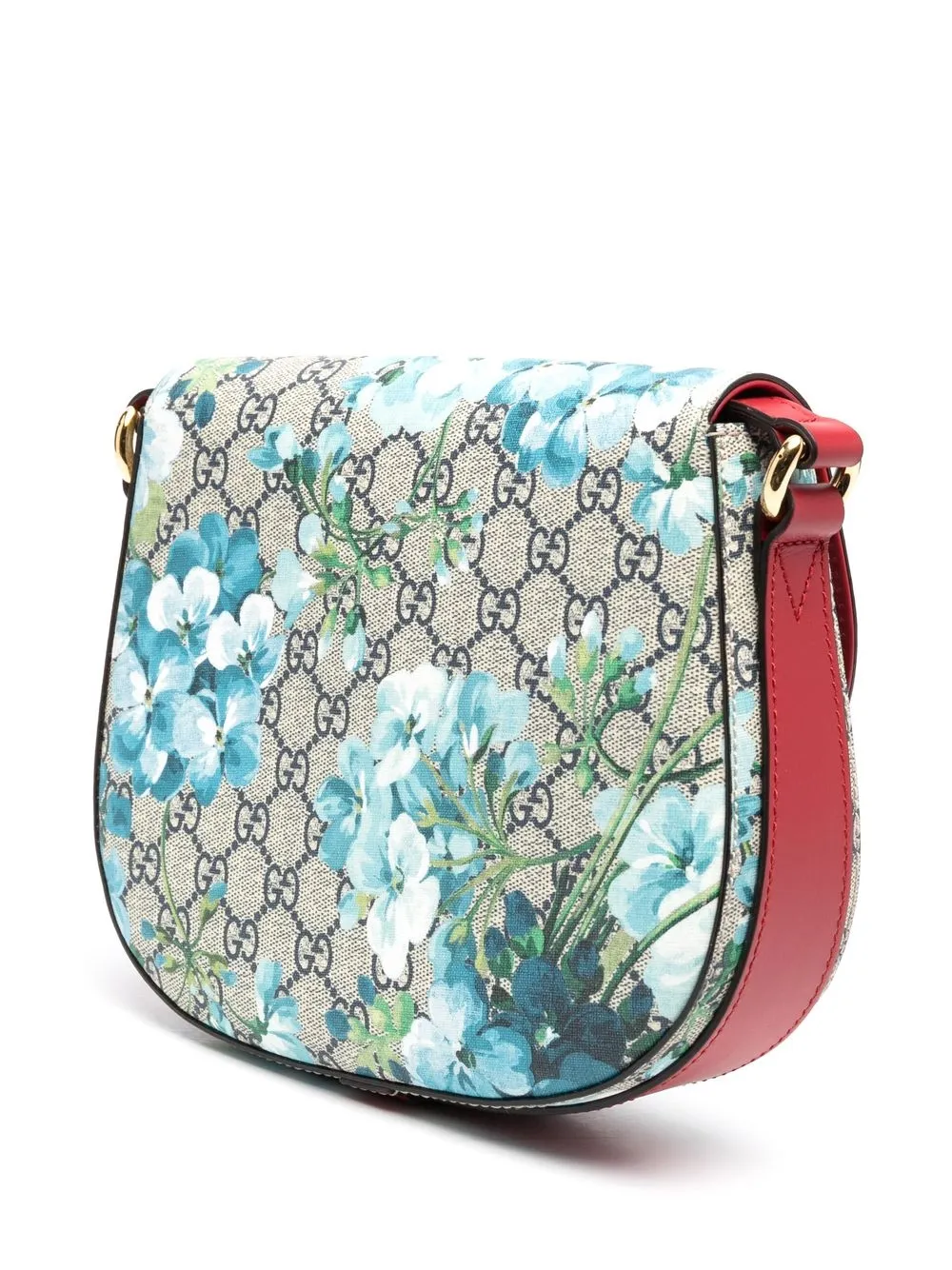Pre-owned Gucci Gg Supreme Blooms Flap Crossbody Bag In Neutrals | ModeSens