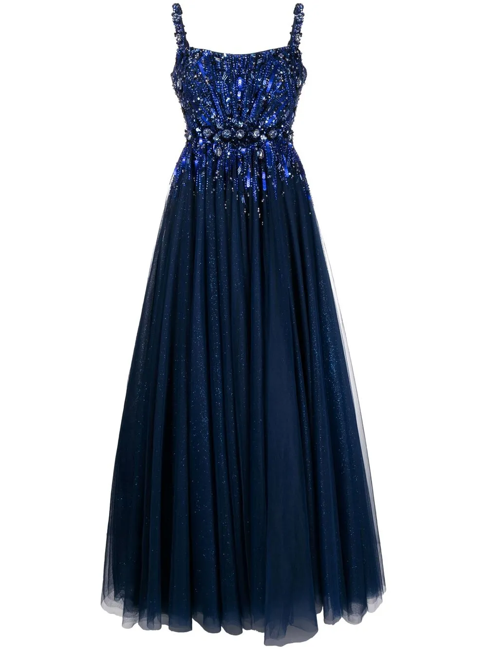 Jenny Packham Wild Jasmine Sequin Gown In Light Navy | ModeSens