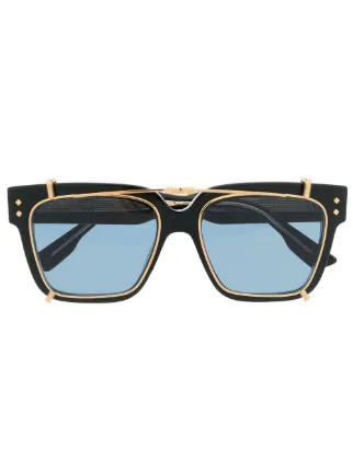 Gucci Eyewear clip-on square-frame Sunglasses | Black | FARFETCH UK
