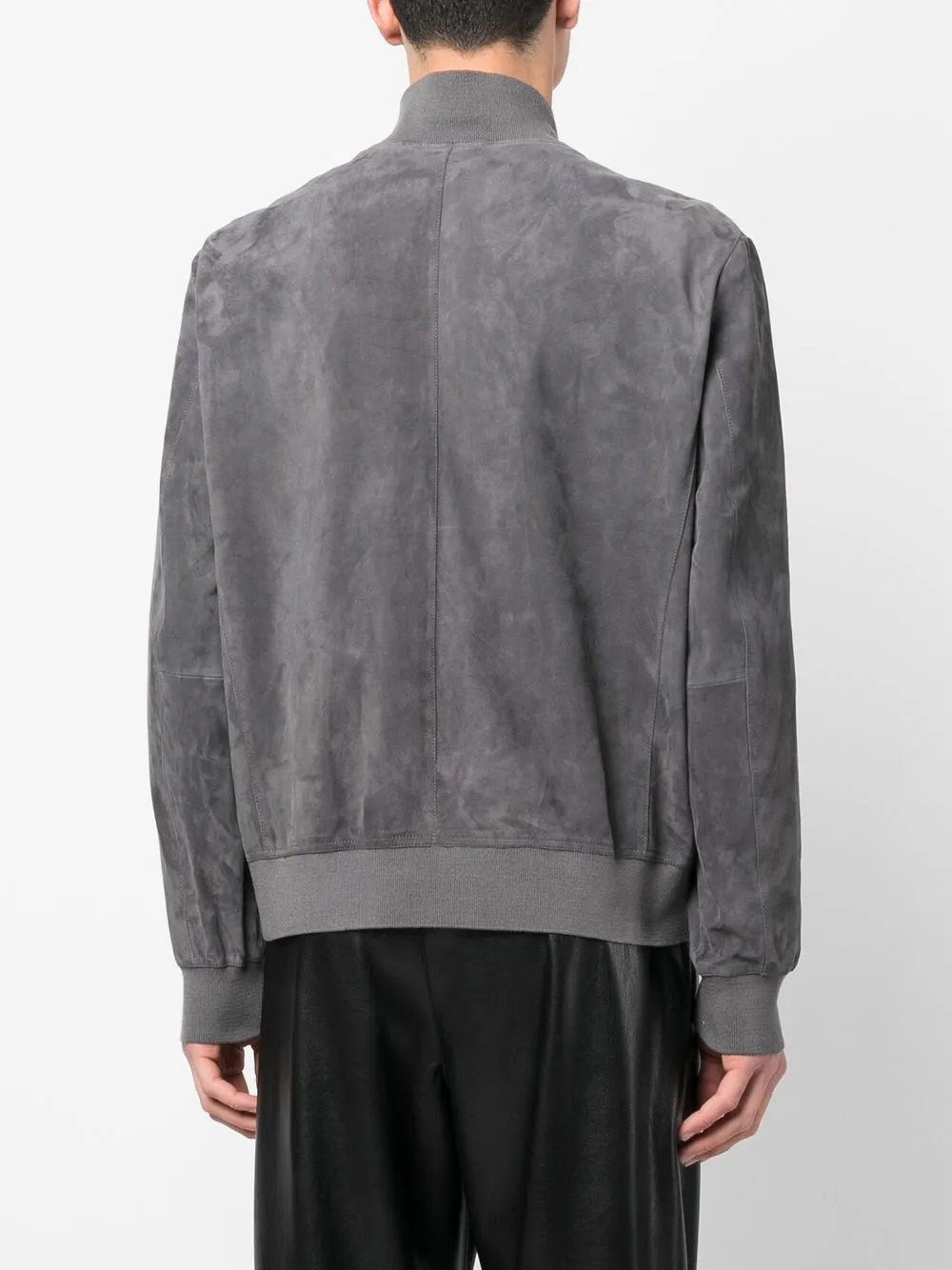 Arma Suede Leather Bomber Jacket In 灰色 | ModeSens