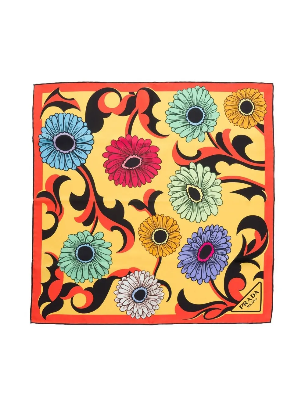 Prada floral-print Foulard - Farfetch