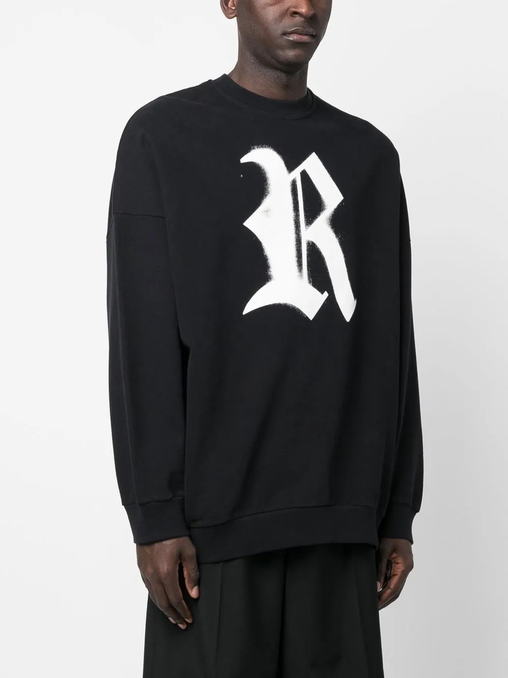 Raf Simons logo-print crew-neck Sweatshirt | Black | FARFETCH