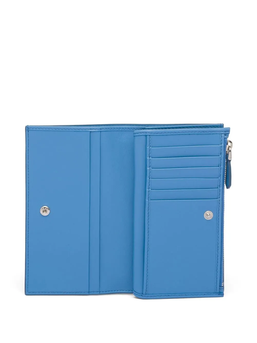 Prada triangle-logo Leather Wallet | Blue | FARFETCH