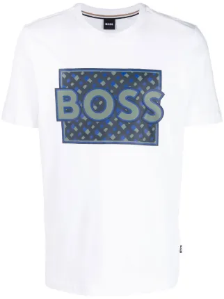 BOSS logo-print T-shirt | White | FARFETCH UK