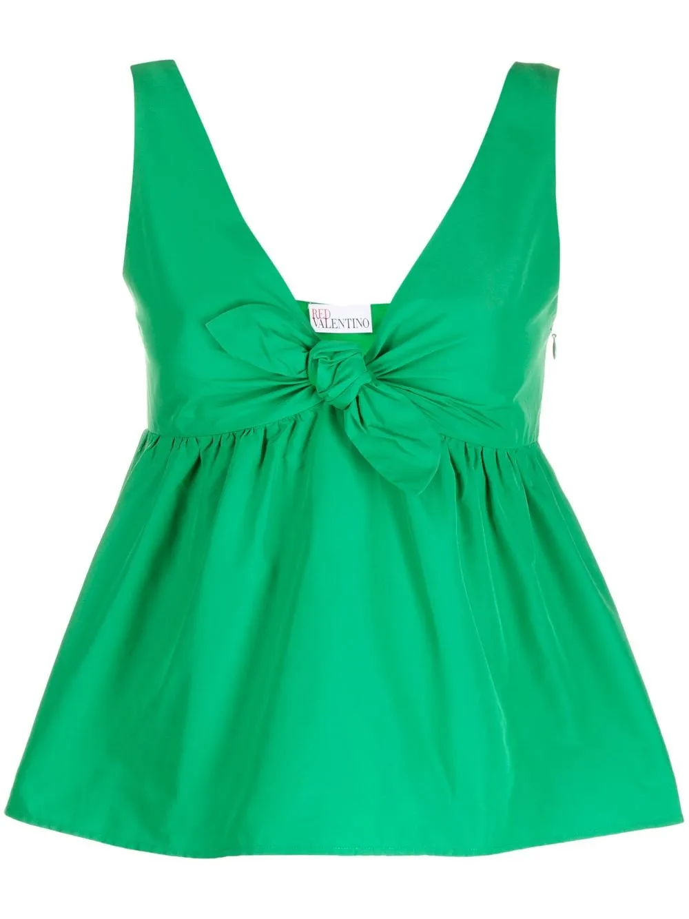 Red Valentino V Neck Sleeveless Ruffled Top Farfetch