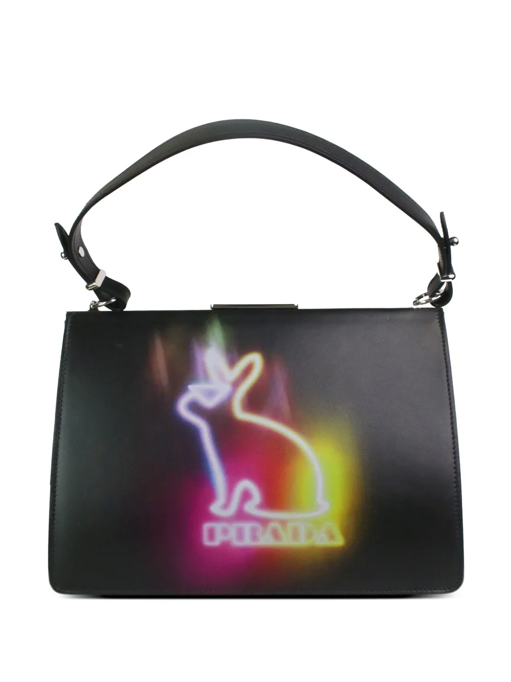 Pre-owned Prada Bunny-motif Two-way Bag In Black | ModeSens