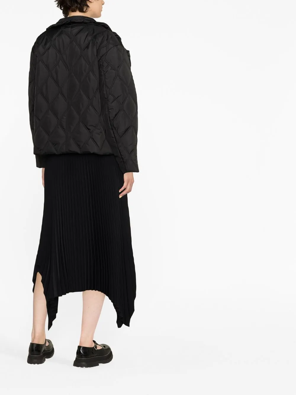 GANNI Ripstop quilted frilled jacket | Smart Closet