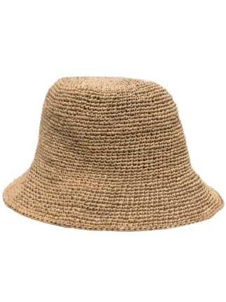 IBELIV Raffia Bucket Hat | Brown | FARFETCH