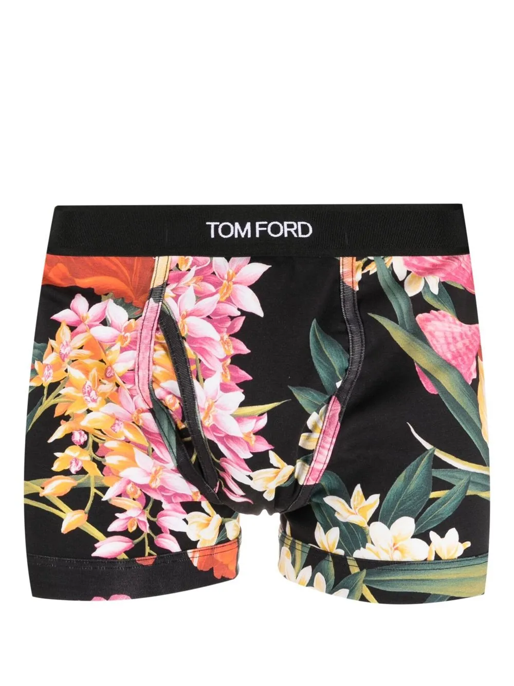 Tom Ford Floral Print Brief Boxers In Black Modesens