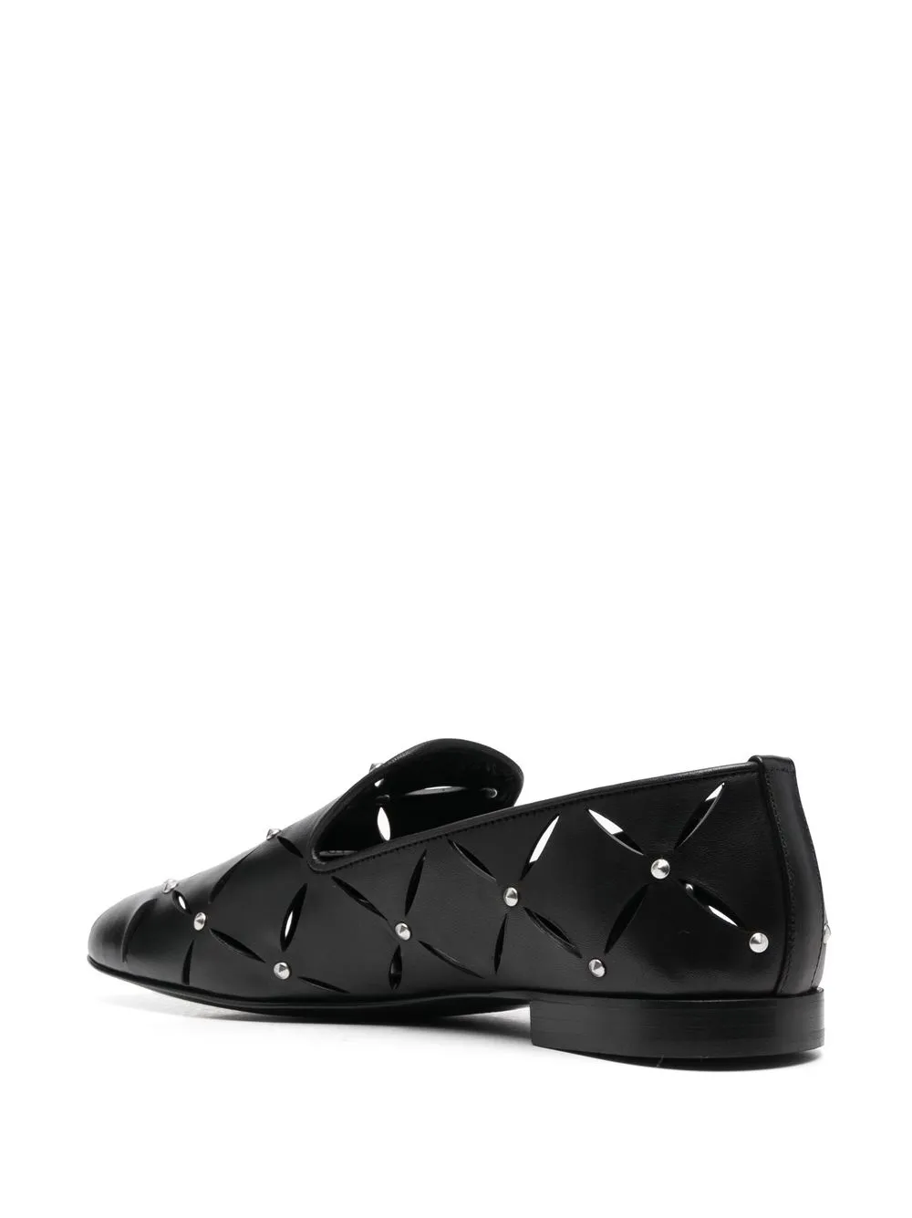 Versace Cut-out Leather Loafers In Schwarz | ModeSens